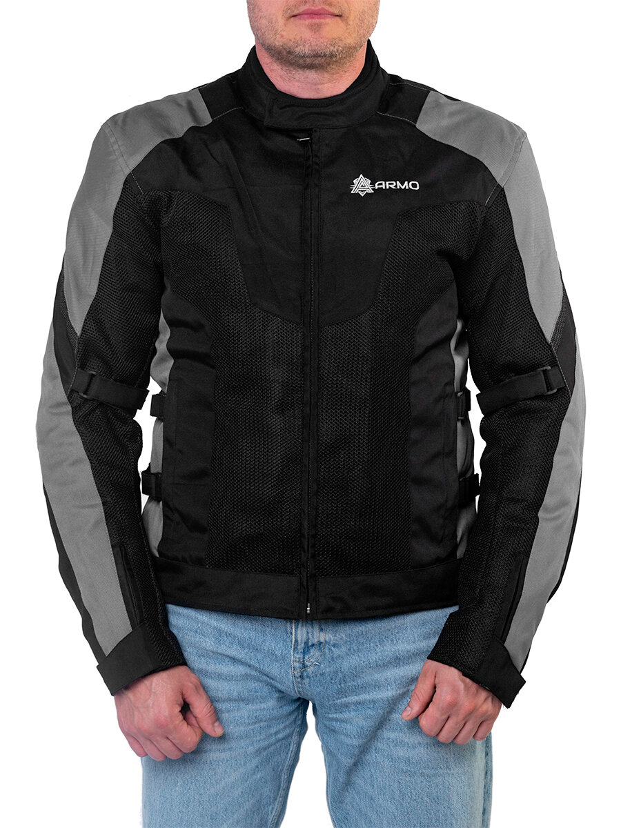 Мотокуртка ARMO Thesey black-grey. L. Черный-серый