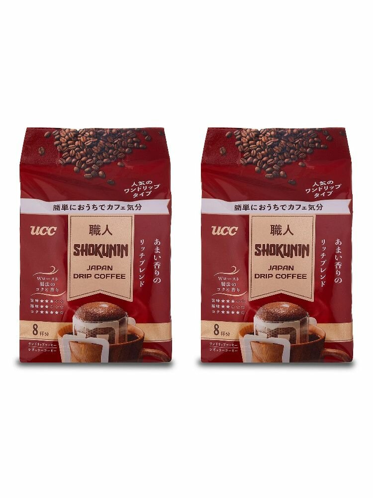UCC Кофе в дрип-пакетах Shokunin Rich Blend, 56 г, 2 уп