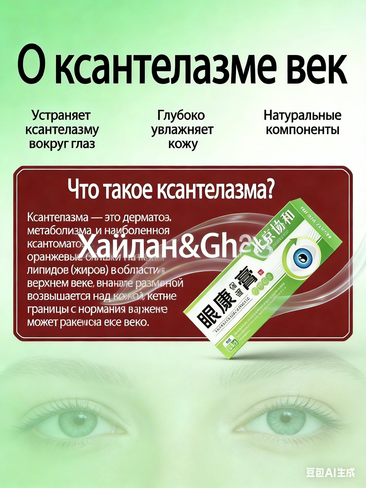 Крем для избавления от белых точек (милиумов) под глазами и на веке
