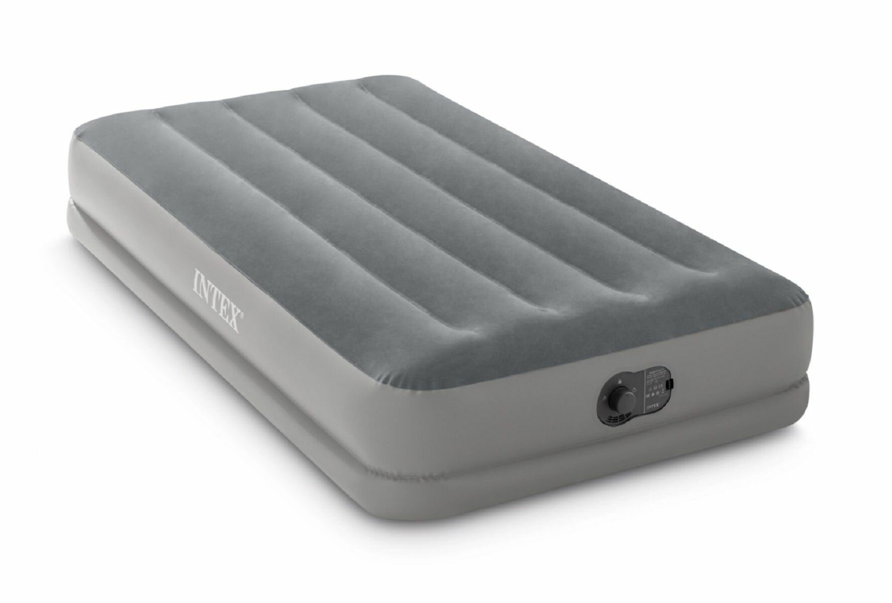 Надувная кровать Intex 64112, 191 х 99 х 30 см, насос встроенный электрический USB