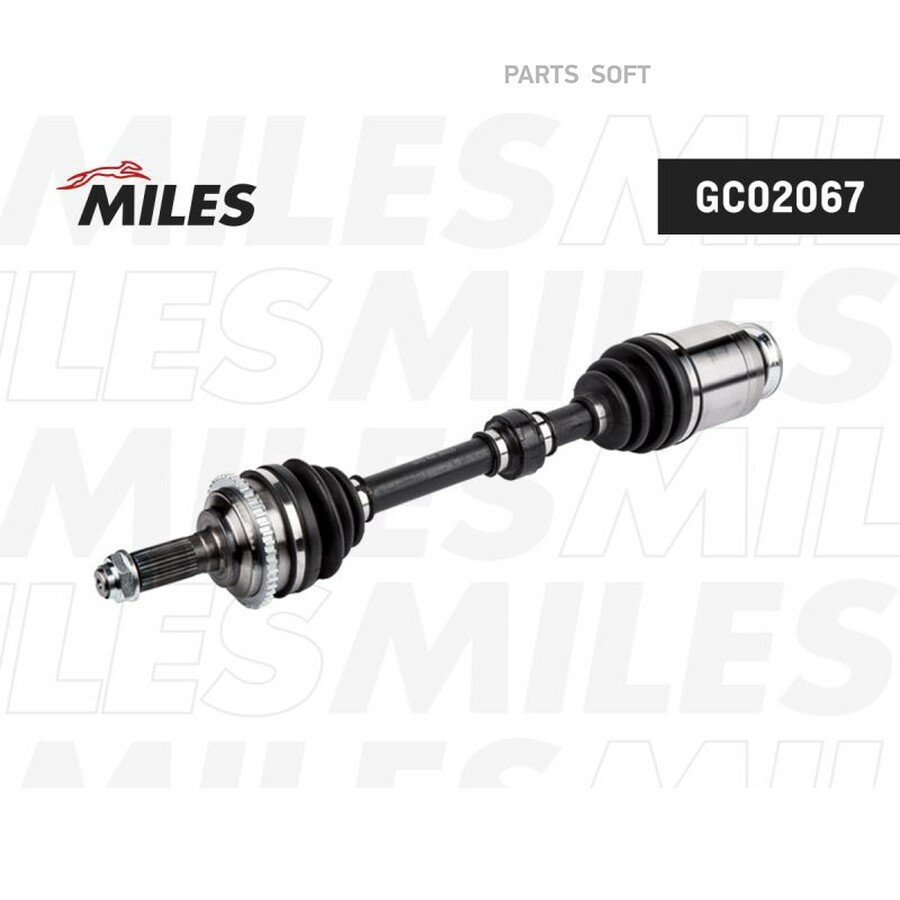 Привод в сборе MAZDA 6 2.0D 02- прав. (ABS) от официального дистрибьютора, MILES, артикул GC02067