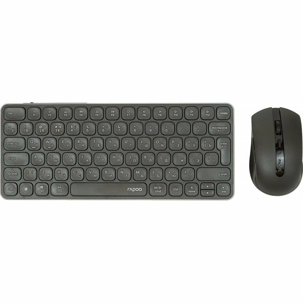 Набор клавиатура+мышь RAPOO беспроводная 9050S, цв. Dark Grey, 2379987
