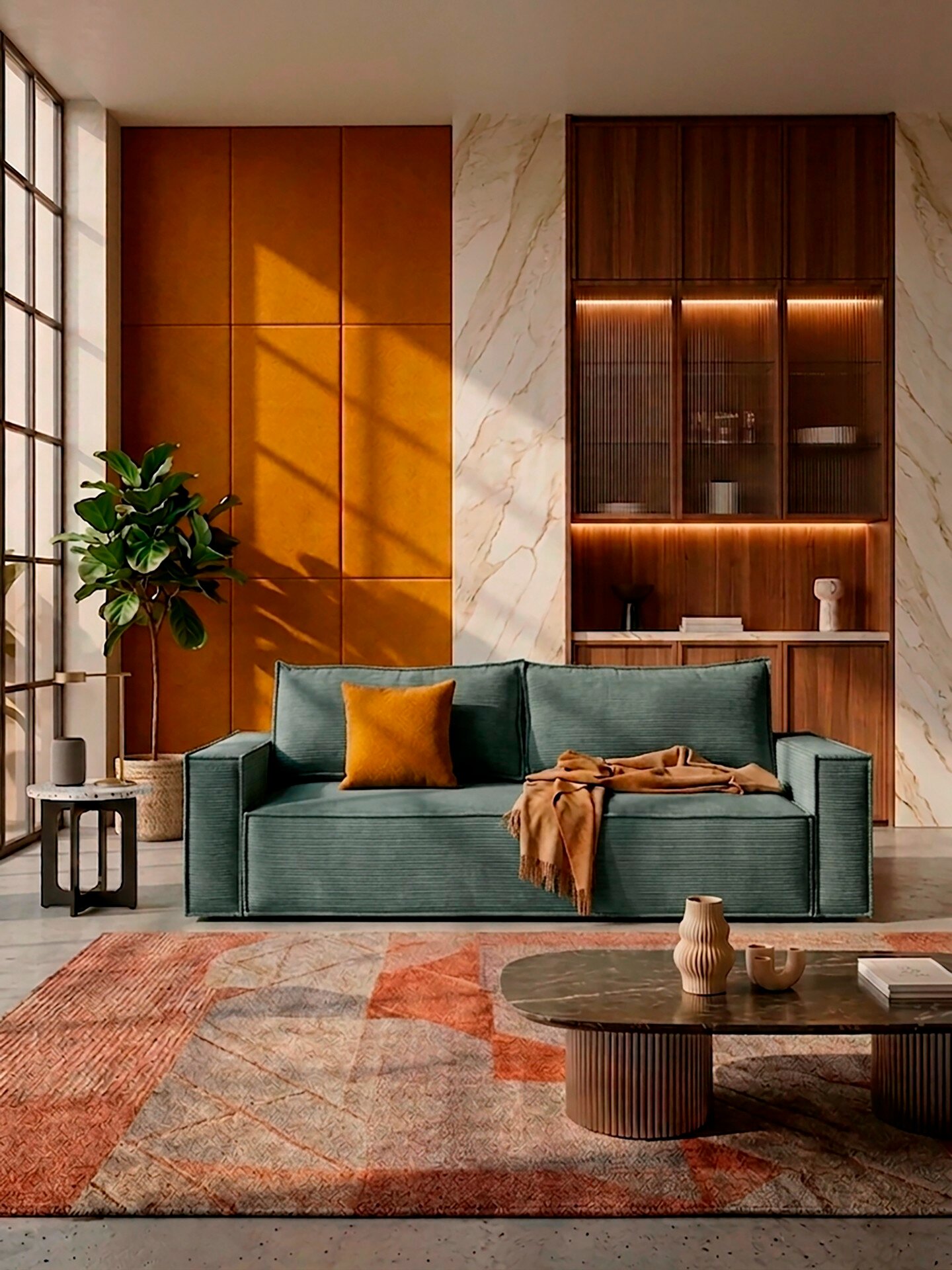 Диван Софт 3 Cilium Grafit NOW 240x94x80 см, серый Вельвет, еврокнижка Фиеста — фото 1