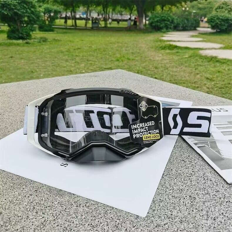Мотоциклетные очки SCOTT UV400 — защитные очки для мотокросса, эндуро, ATV/MTB с ПК-линзами и регулируемым ремешком