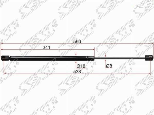 Амортизатор капота SAT ST-7L6823359B Volkswagen Touareg 02-10 справа=слева