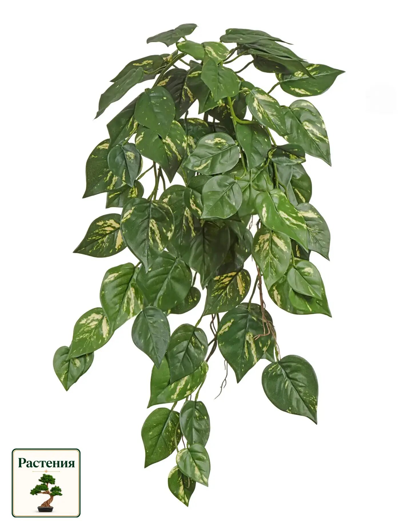 Потос куст ампельный (серия FR - огнезащита) искусственный 40 х 70 TREEZ Collection, желто-зеленый, без кашпо