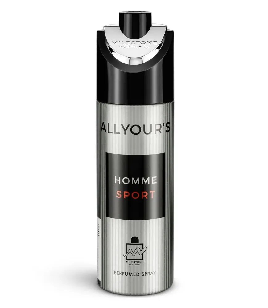 Milestone ALL YOUR'S HOMME SPORT Парфюмированный дезодорант мужской 200мл