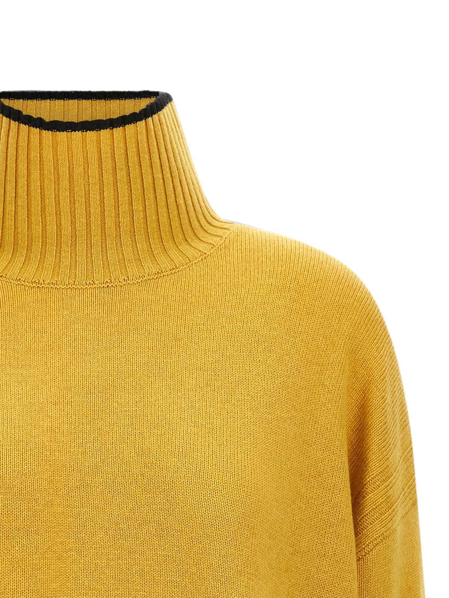 Свитер Pinko Ribbed-knit roll-neck sweater, размер 42, , светло-желтый — фото 1