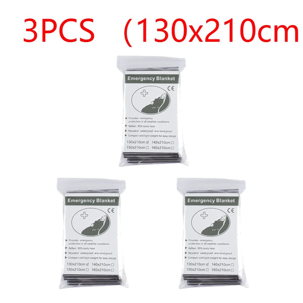 Термоодеяло APWIKOGER серебристое 130x210см 3PCS 130x210cm