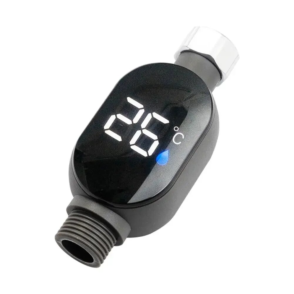 Цифровой термометр для ванной комнаты LED 0℃~99℃ black