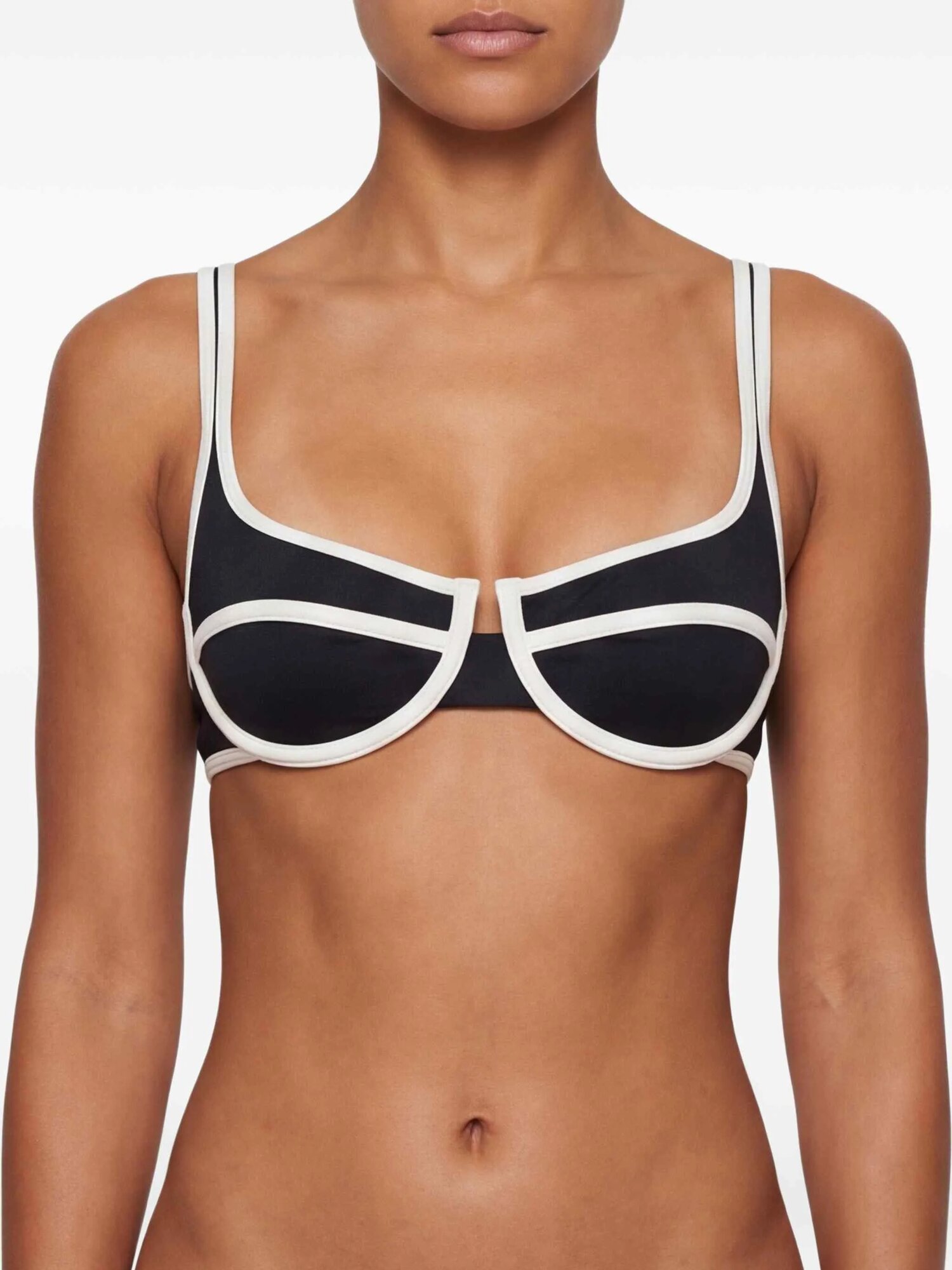 Купальник MC2 Saint Barth Contrasting-trim underwired bikini top, размер 42 — фото 1