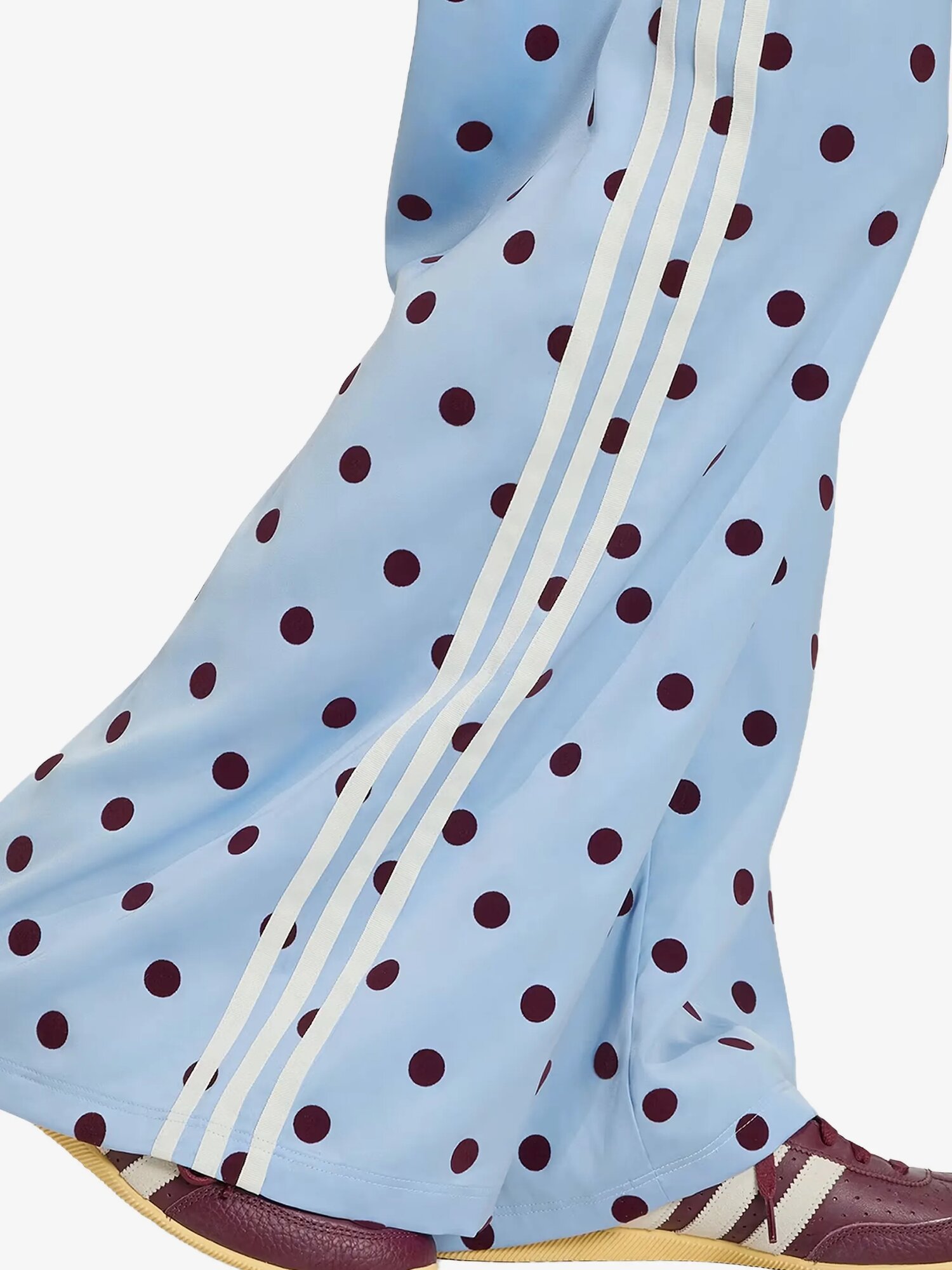 Брюки adidas Polka-dot satin track pants, размер XL, Синий принт — фото 1