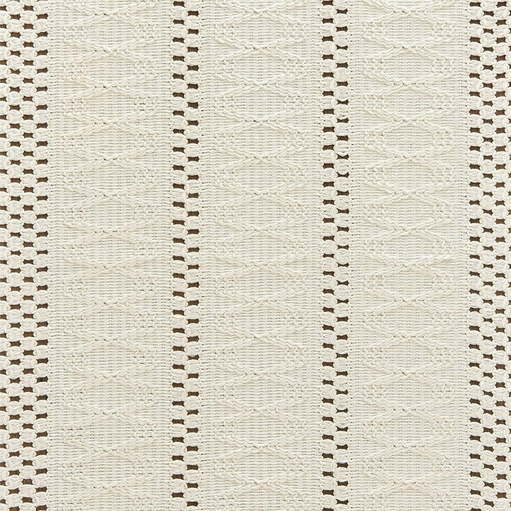 Хлопковая льняная скатерть с узловым дизайном, чисто белая, 30x50см, 58г, с кистями для минималистичного сервирования