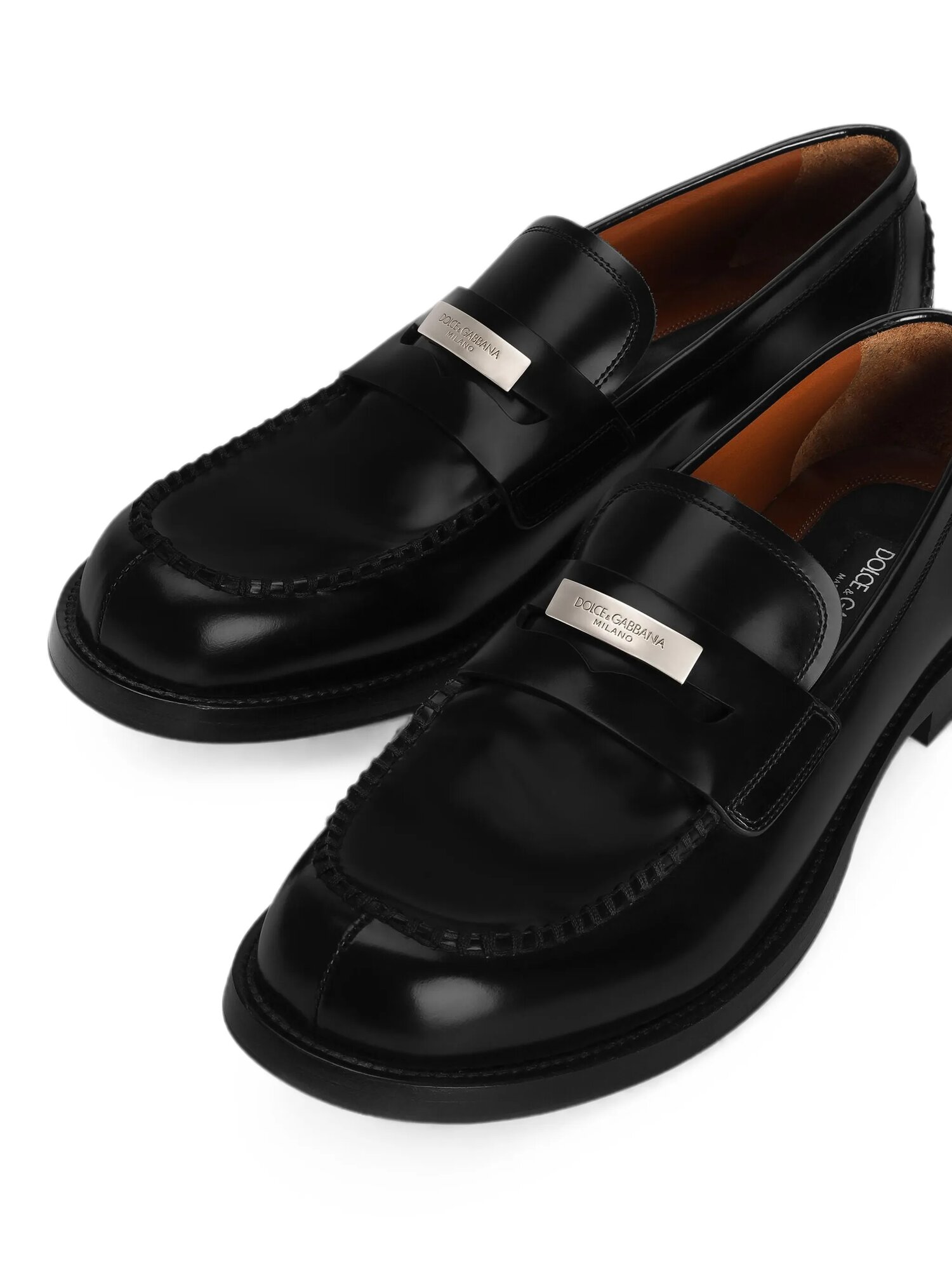 Лоферы DOLCE & GABBANA Calfskin loafers, размер 43 EU — фото 1