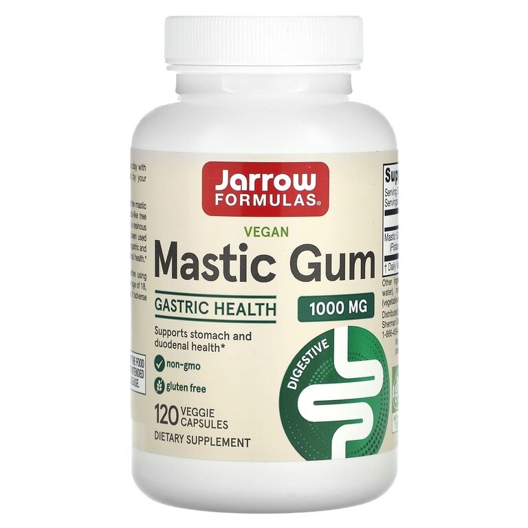 Jаrrow, Mastic Gum, Мастиковая смола, 60 вегетарианских капсул