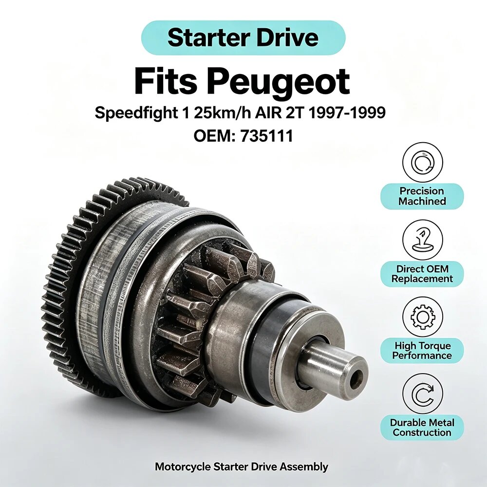 Запчасти стартера мотоцикла (бендикс) для Peugeot Speedfight 1,2,3,4 25 км/ч 2T, 50 H2O 2T E1 E2 OEM: 735111