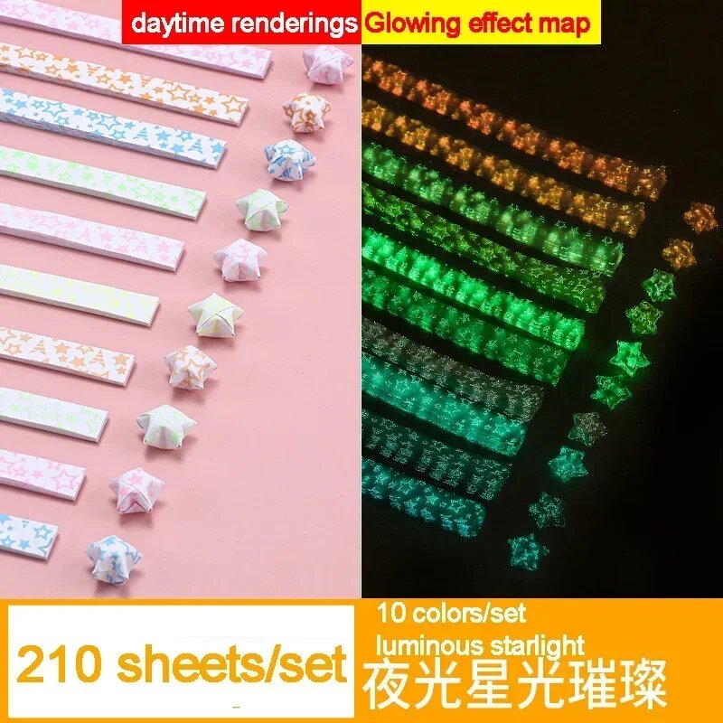 Бумажные полоски для оригами звезды Lucky Origami Stars Star-210sheets