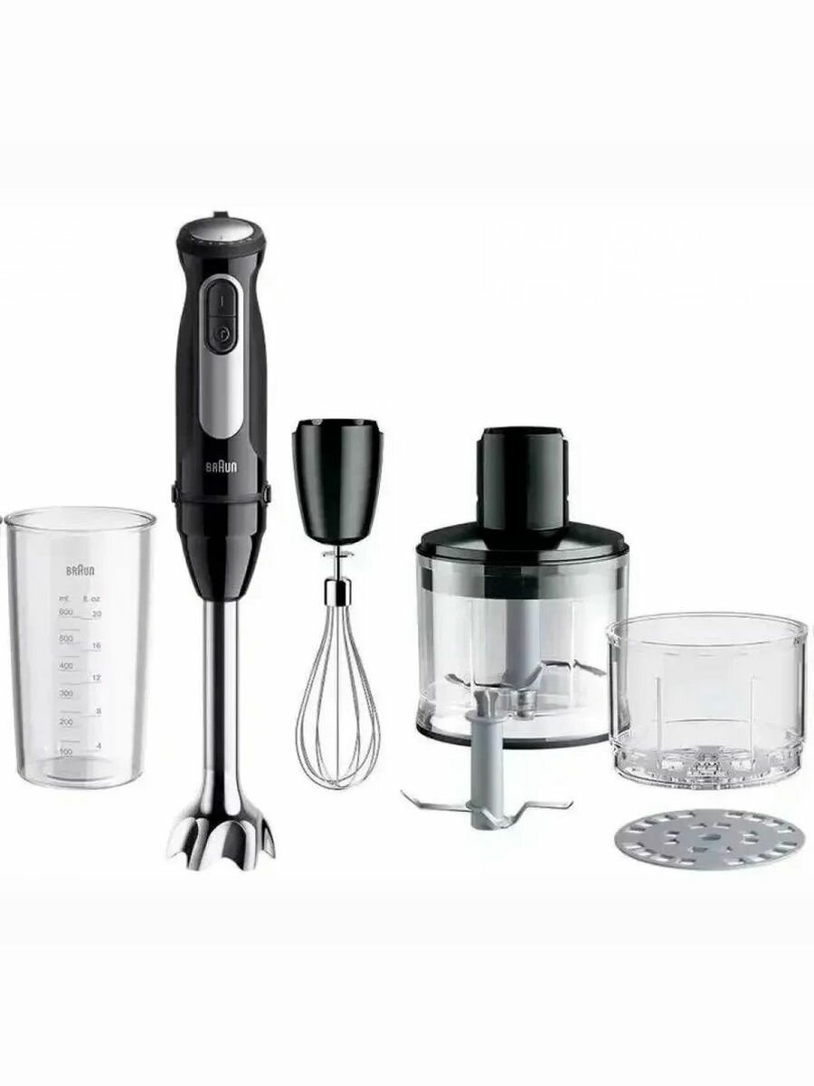 Braun Погружной блендер MQ55254MBK, черный, серебристый