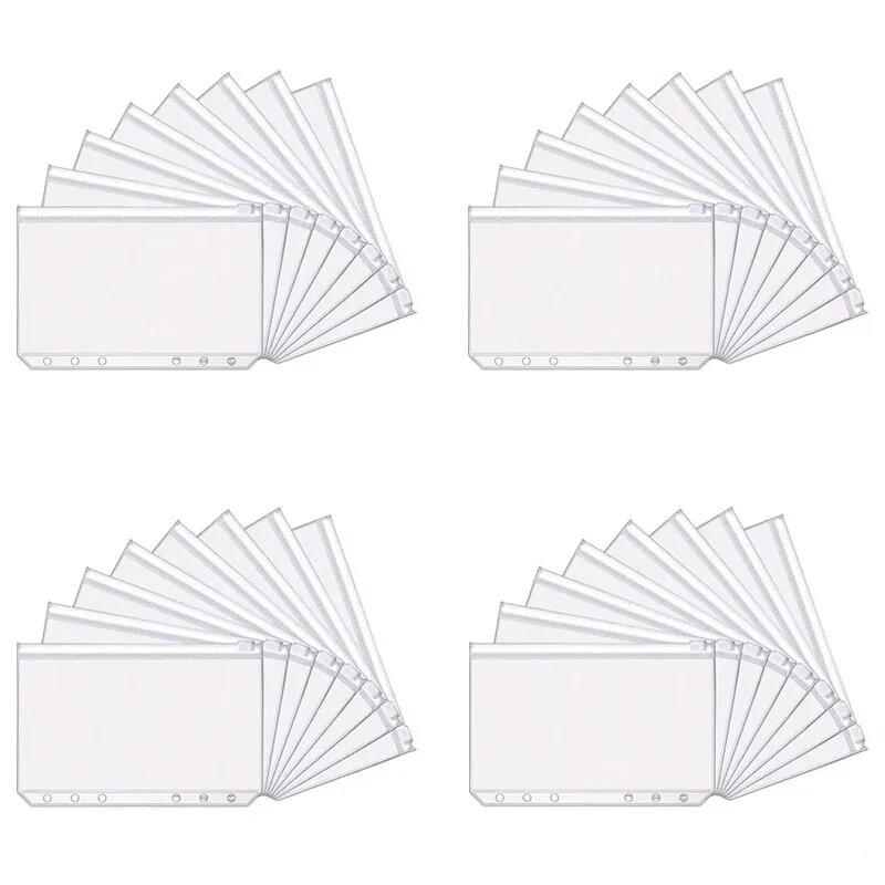 Прозрачные папки-конверты А6 на молнии 32pcs A6