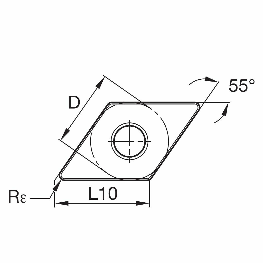 Пластина DNMG150616RN KCP40B Kennametal — фото 1