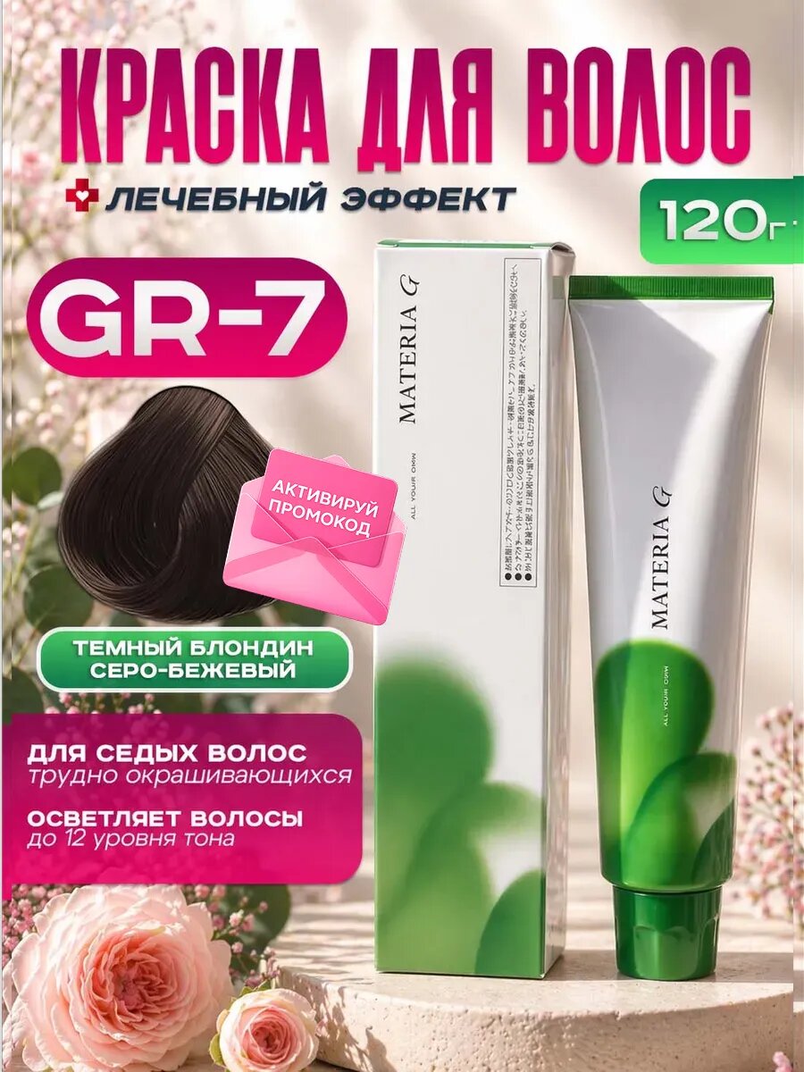 Стойкая профессиональная краска materia GR-7