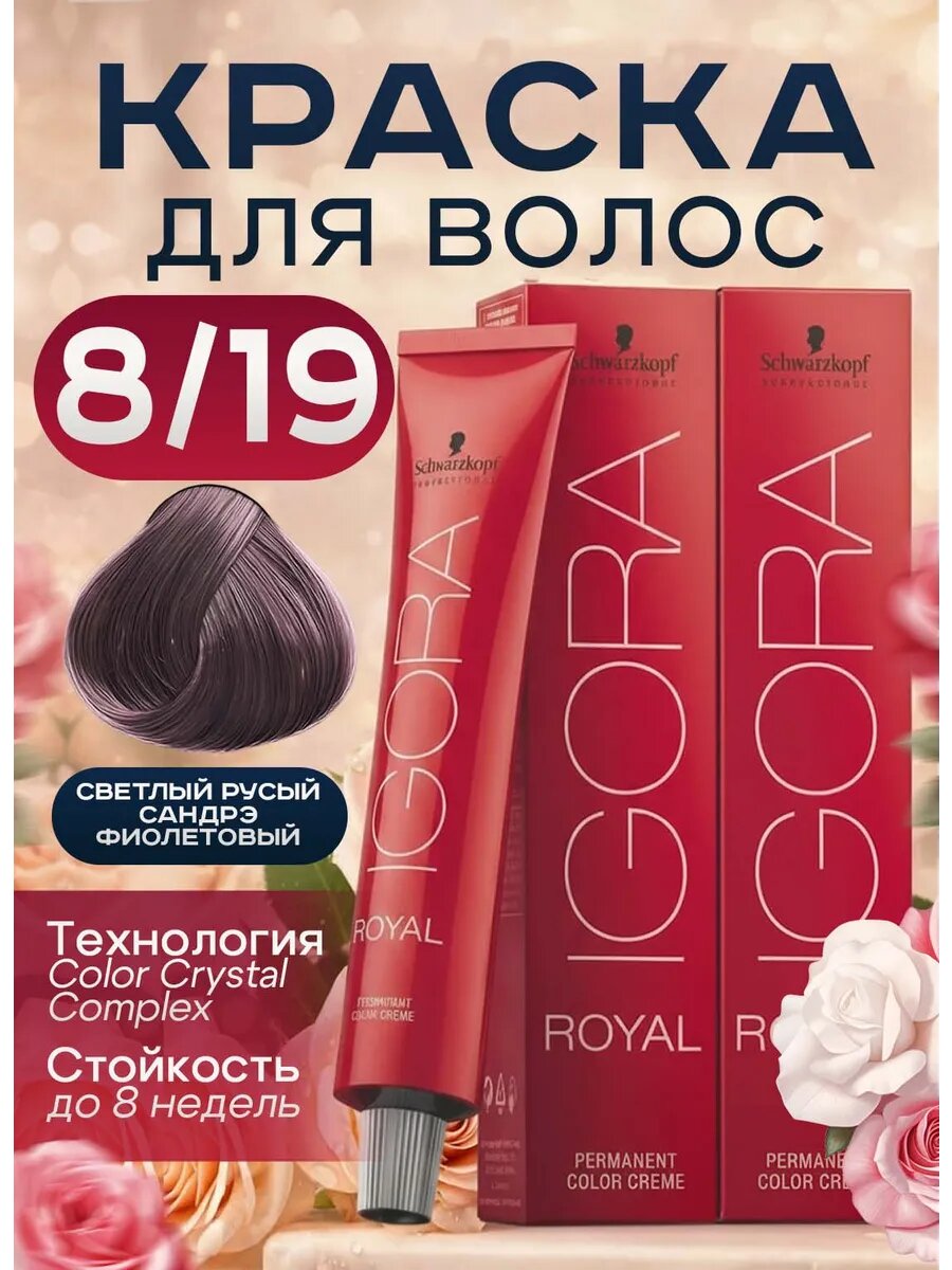 Игора краска для волос профессиональная тона 7. 8. 7/ 8/
