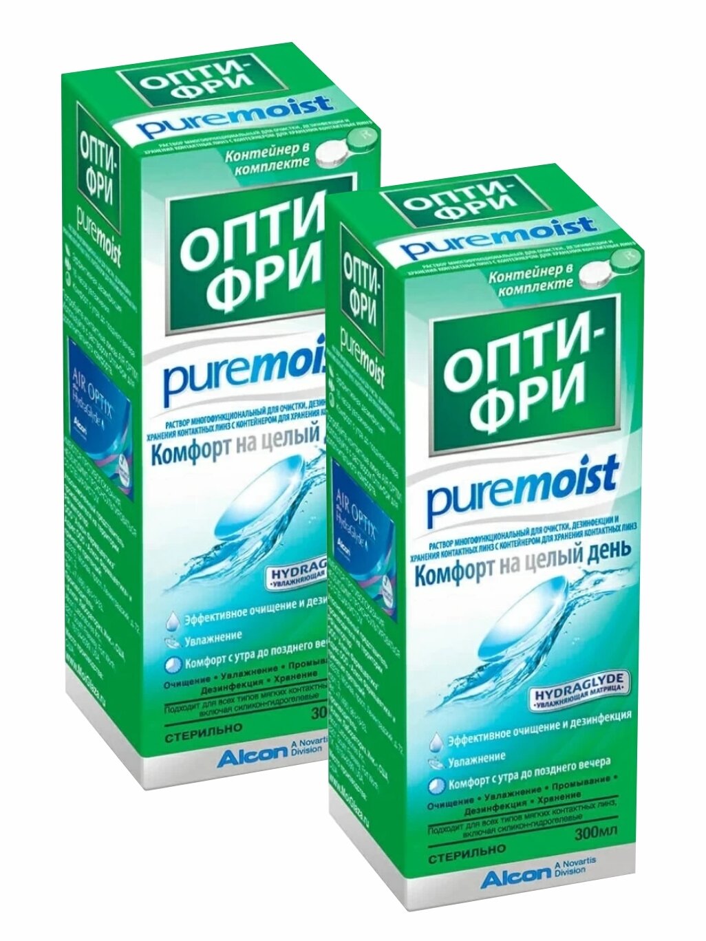 Раствор /Opti-Free PureMoist /300 мл / 2 штуки
