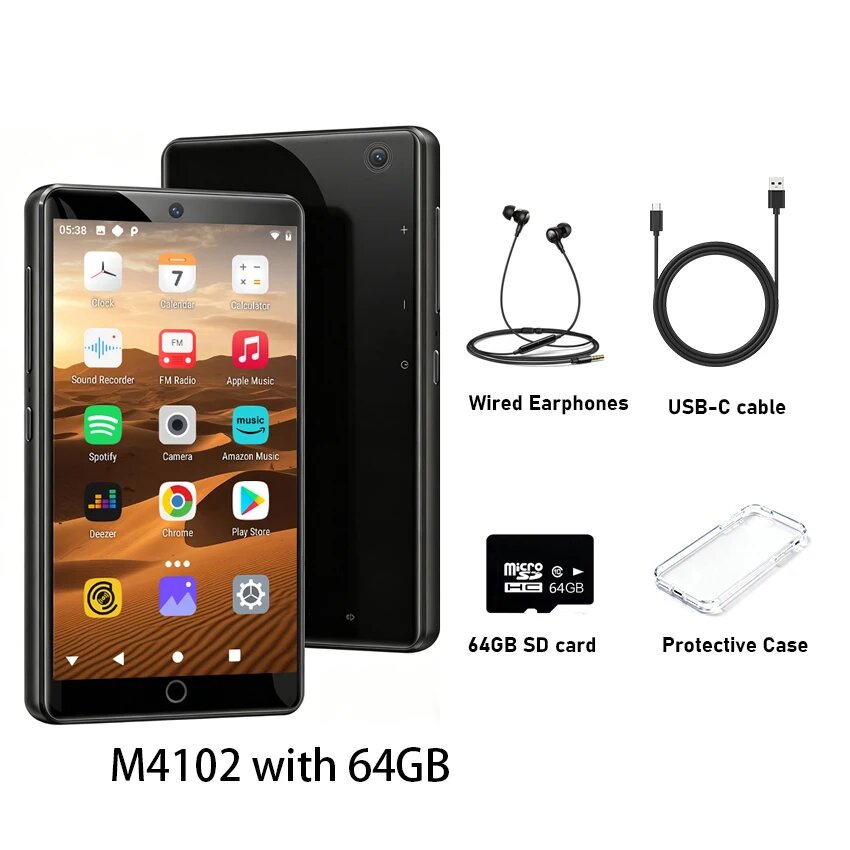 M4102 MP3-плеер 64 ГБ с камерой, черный
