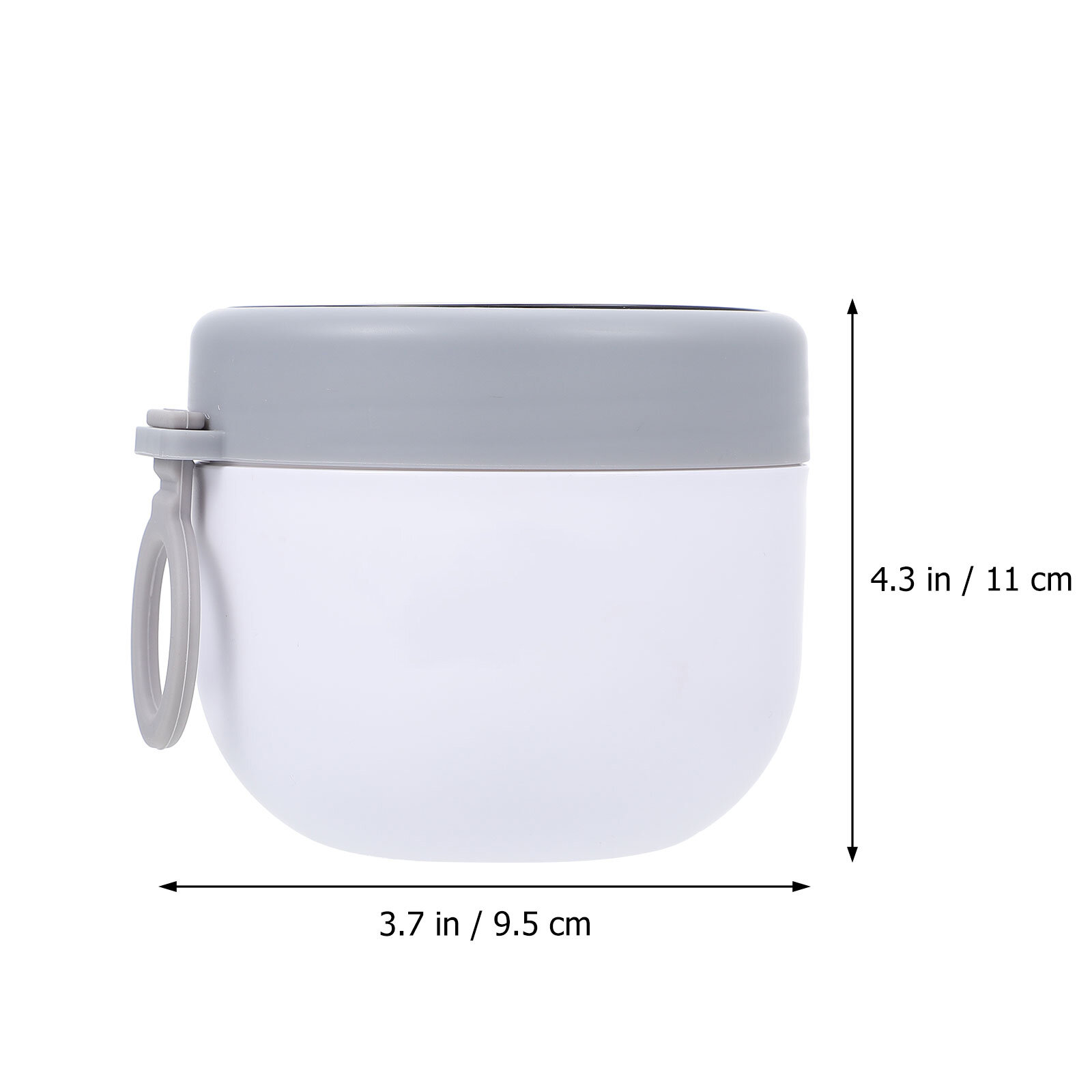 Переносной Суповая Чашка С Крышкой И Ложкой 1Pc Белый 11X11X9.5Cm