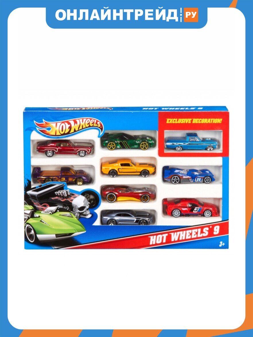Набор машинок Hot Wheels базовые 10 шт в ассортименте 54886