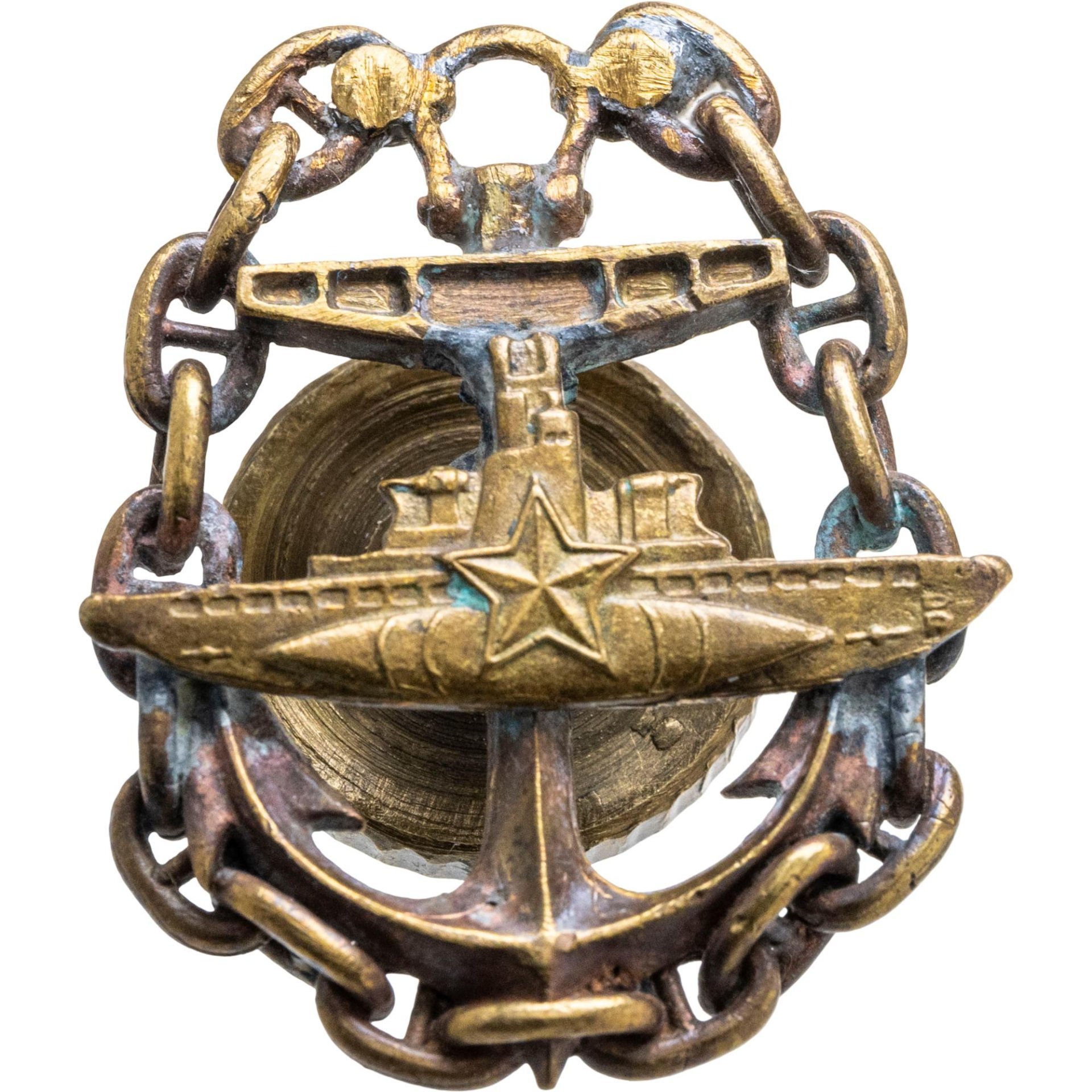 Нагрудный знак командира подводной лодки (самоделка), СССР, 1980-е гг.
