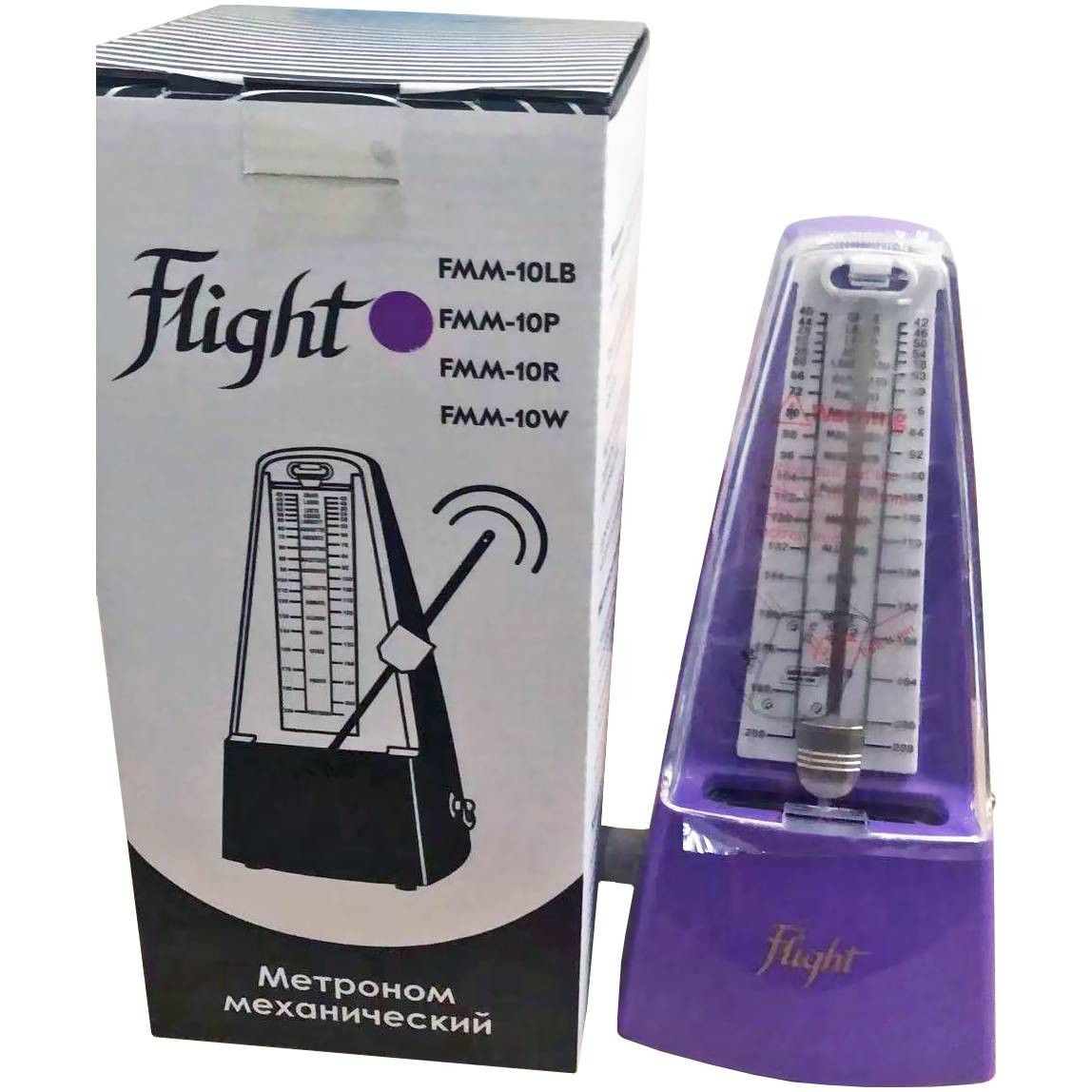 Метроном механический FLIGHT FMM-10 P фиолетовый