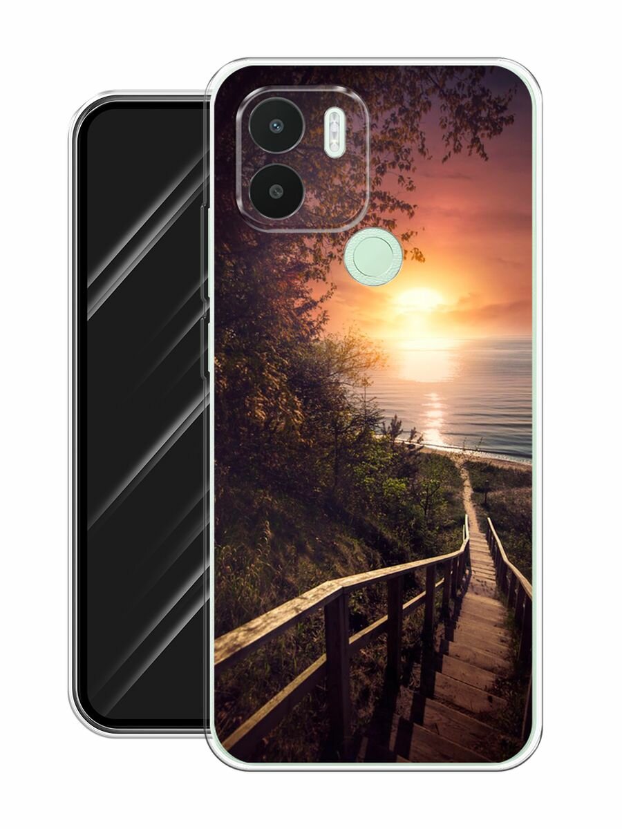 Чехол на Xiaomi Redmi A1+/Redmi A2+/Poco C51/C50 / Редми A1+ с принтом "Мост у воды" — фото 1