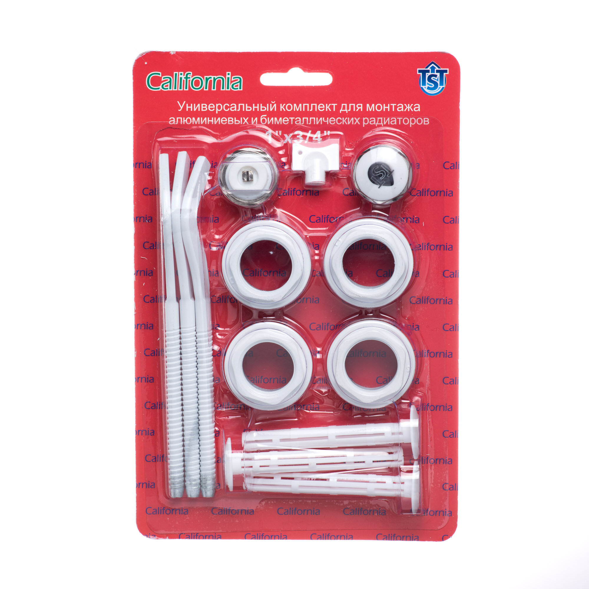 Монтажный комплект для установки радиатора 1"-3/4" с 3 кронштейнами TST