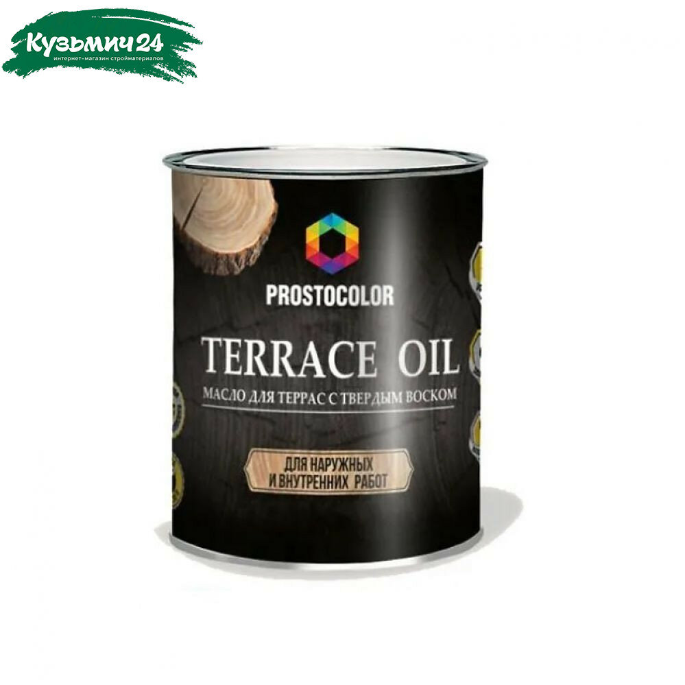 Масло Prostocolor Terrace Oil для террас с твердым воском, Графит, 0.75 л