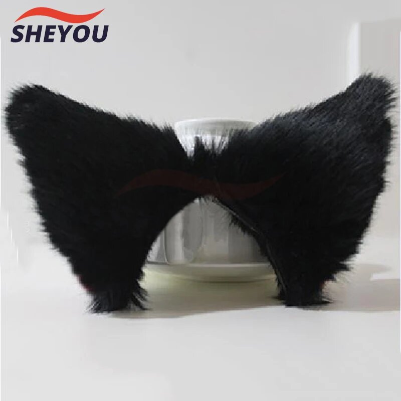 SHEYOU Парик Ahri темно-синий 100 см Черный, Just Ears