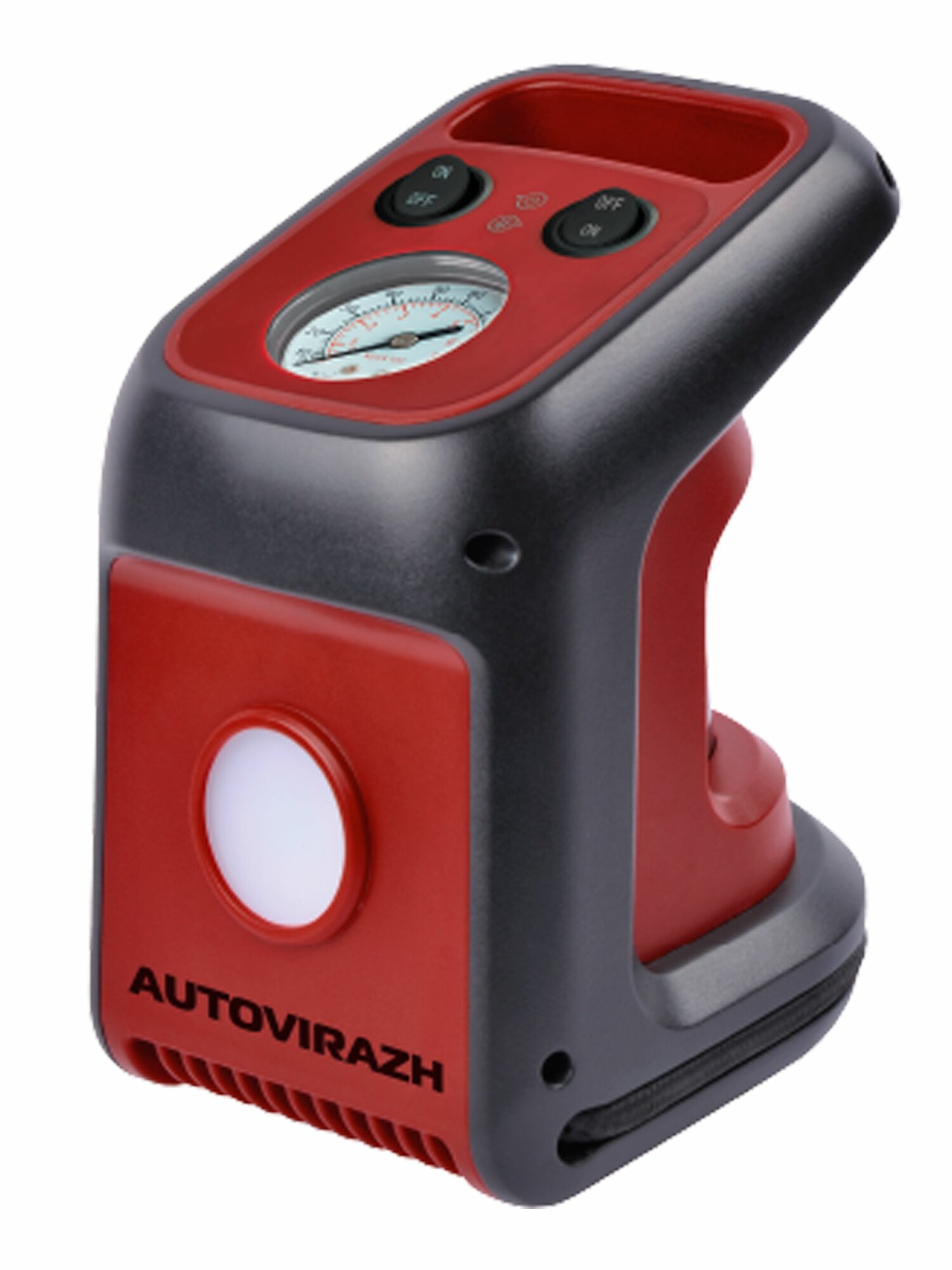 Компрессор вертикальный 45 л/мин с фонарем, доп. шланг с быстросъемом "AUTOVIRAZH"