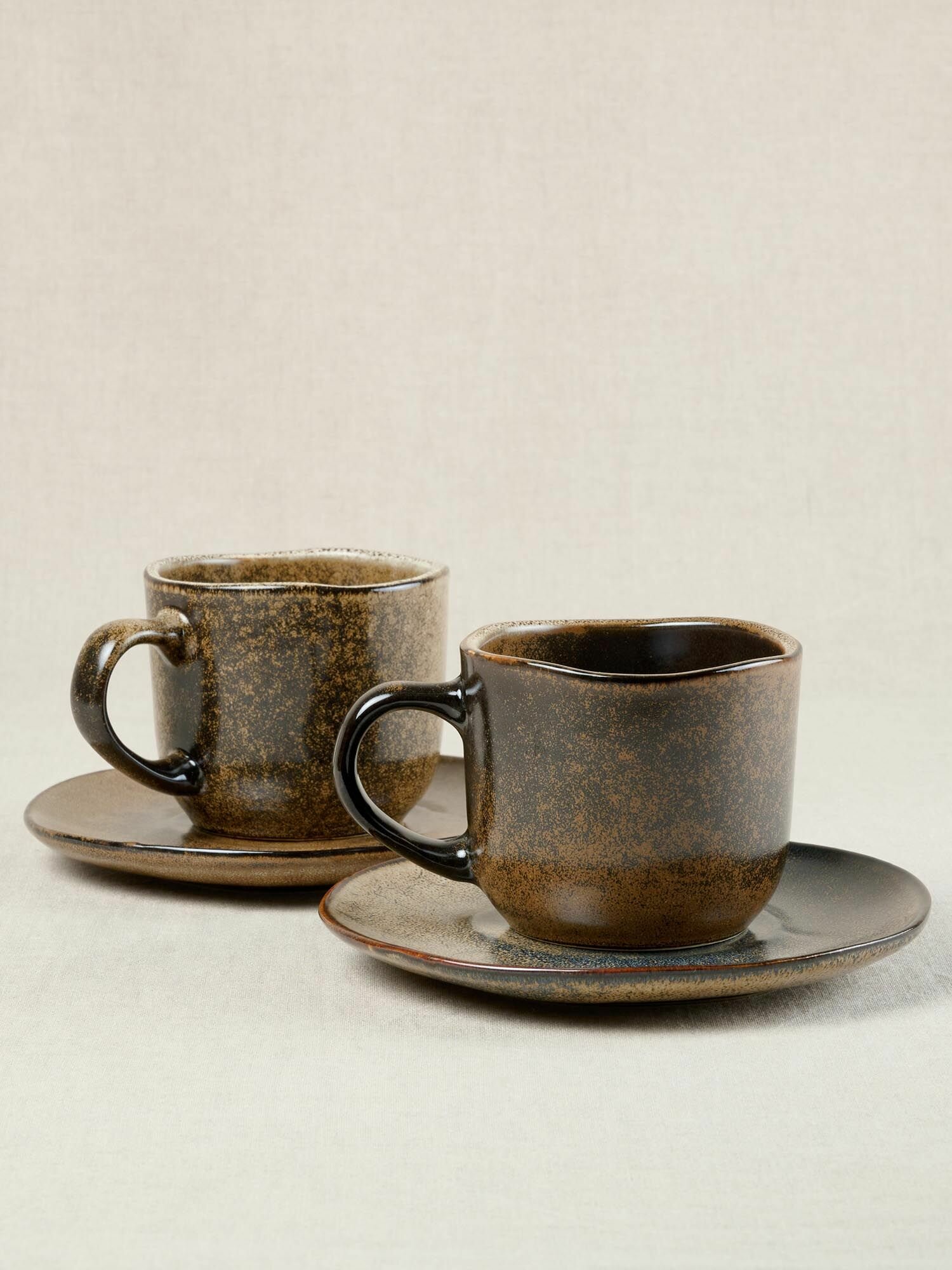 Набор чайных пар 2 шт, чайные пары керамические, сервиз 200 мл