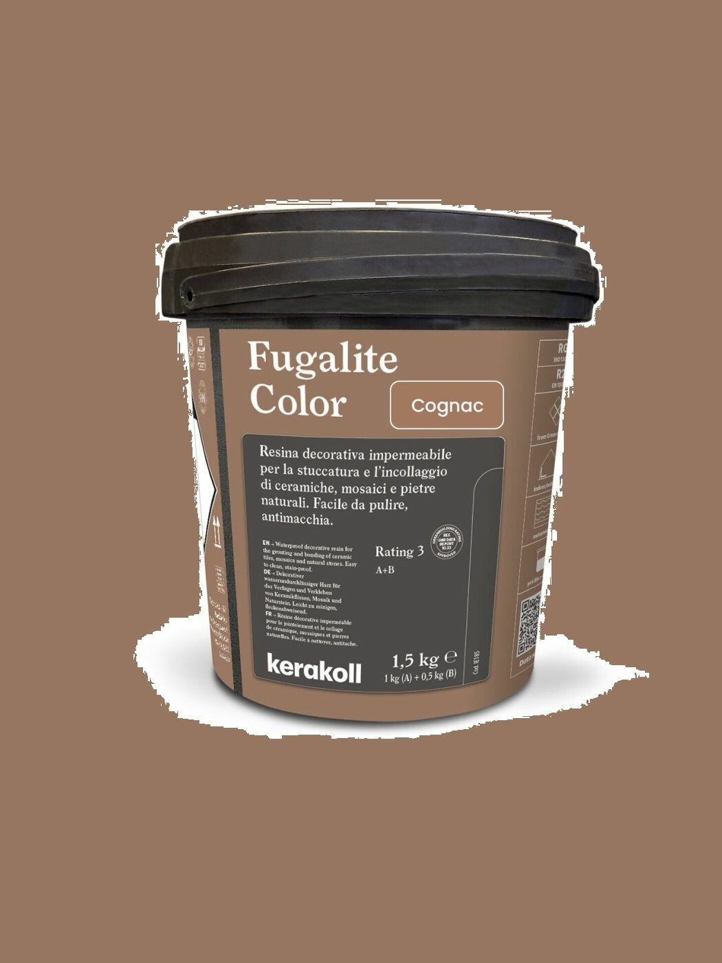 Затирка двухкомпонентная Kerakoll Fugalite Color (1,5кг) Cognac