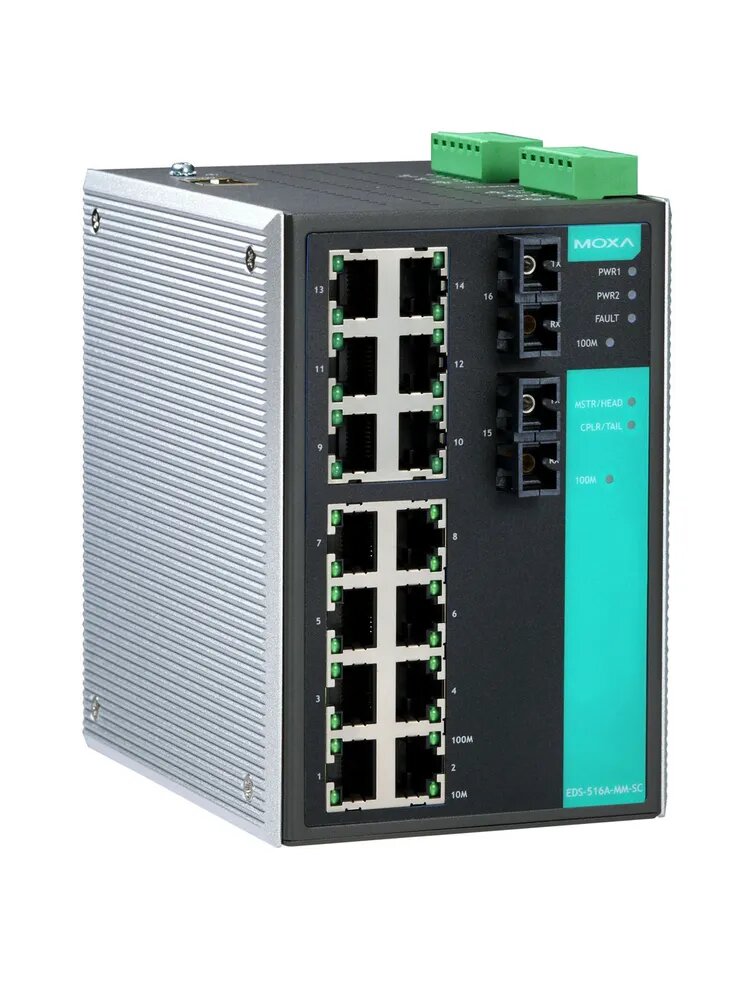Управляемый промышленный коммутатор MOXA EDS-516A-MM-SC