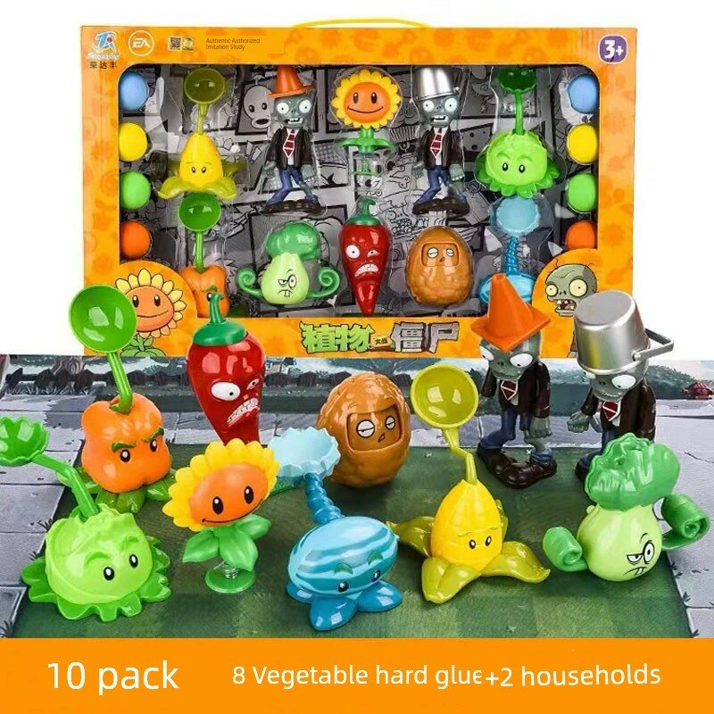 Официальный набор детских игрушек Plants vs. Zombies: Гигантский зомби-пистолет-рогатка (мягкий пластик), куклы для