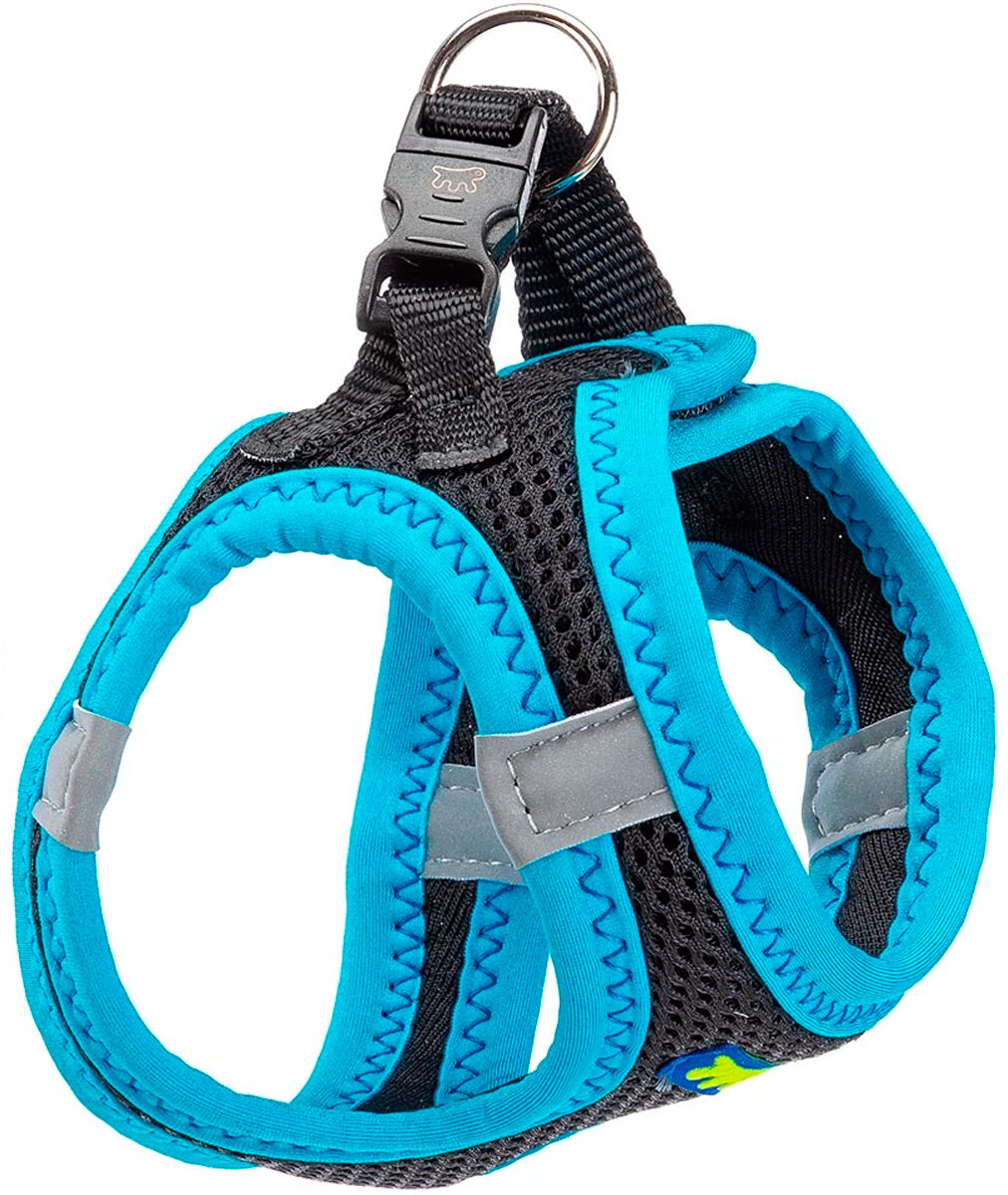 Шлейка для собак маленьких пород Ferplast Kaori P XXS черно-голубая (1 шт)