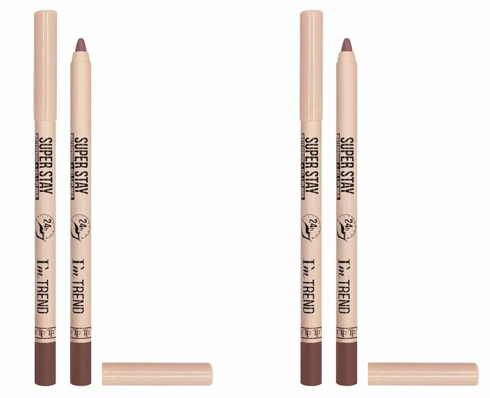 TF cosmetics Карандаш для губ, I'm trend, Super stay, гелевый, тон 003, розовато-бежевый нюд, 2 шт