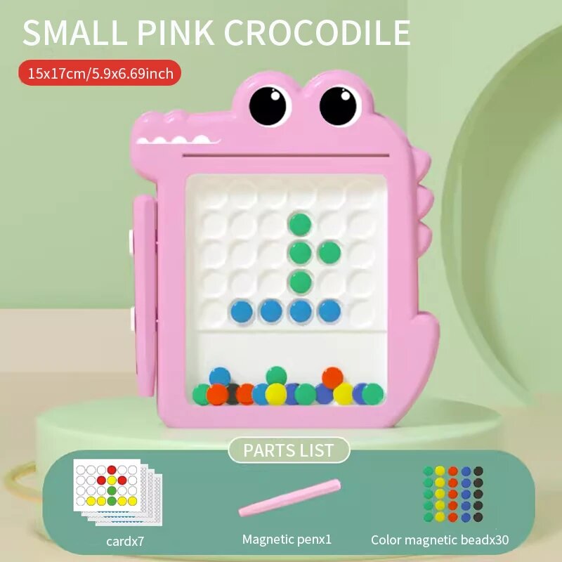 Детская магнитная доска для рисования Розовый, SMALL PINK CROCODILE