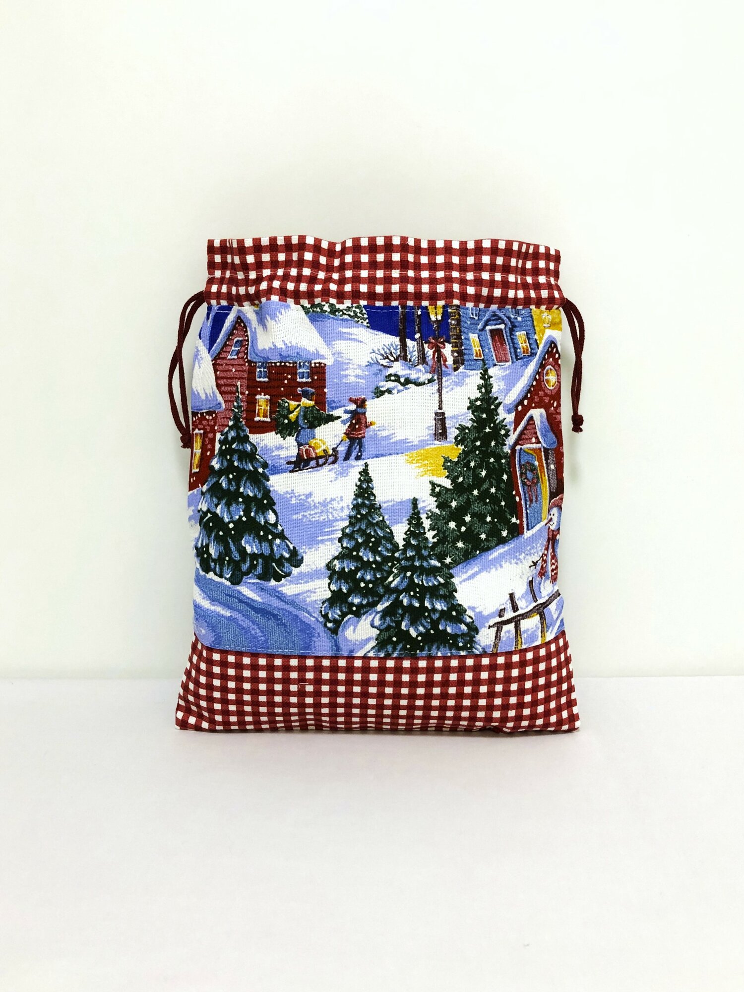 Мешочек из рогожки 25х32 см, -нг28-1, новогодний, для упаковки и хранения