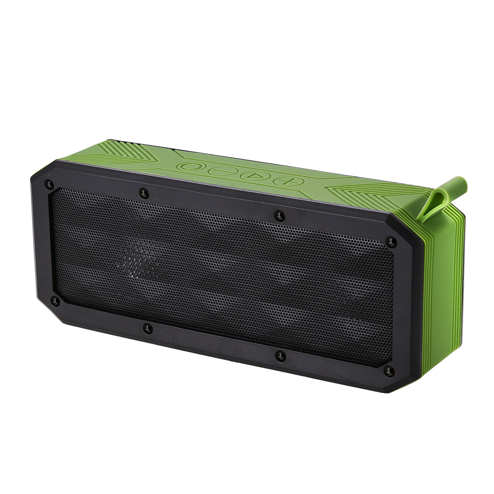 Надувной динамик для улицы с поддержкой Bluetooth, многофункциональный, беспроводной, портативный, с кардридером TF, входом AUX, плеером MP3, водонепроницаемостью IP65, заряжаемый, миниатюрный, черный, зеленый (выбор цвета), Материал ABS + силикон,