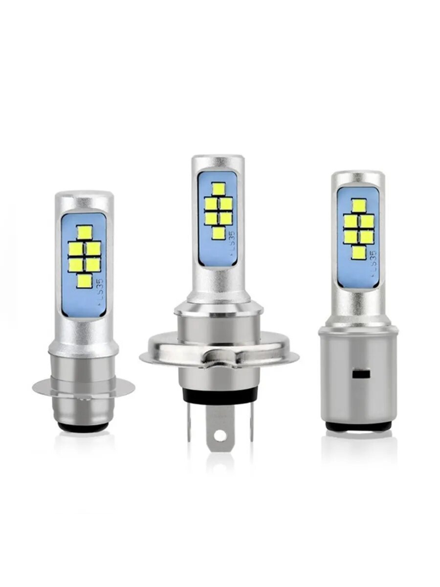 36 Вт BA20D Мотоциклетная Фара Энергосберегающая светодиодная лампа Hi / Lo Beam Plug & Play