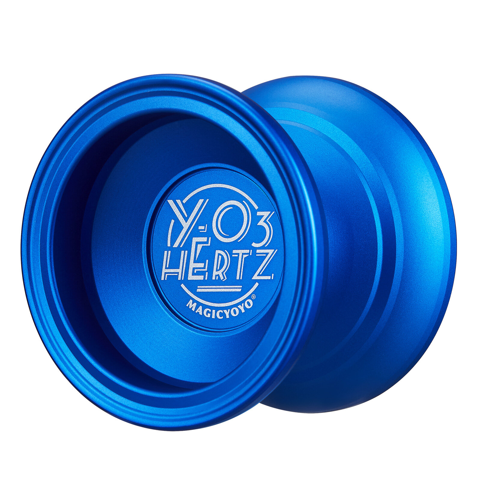 MAGICYOYO Y03-Hertz Professional Yoyo Alloy 6061 8 Ball U Bearing Diameter 56mm Width 44.5mm Gap width 4.5mm Weight 63.5g Color blue/orange/purple for Amateurs Beginners Professional Players Kids Boys Package 5.8*5.8*4.7cm 70g 1*yo-yo ball 1*string