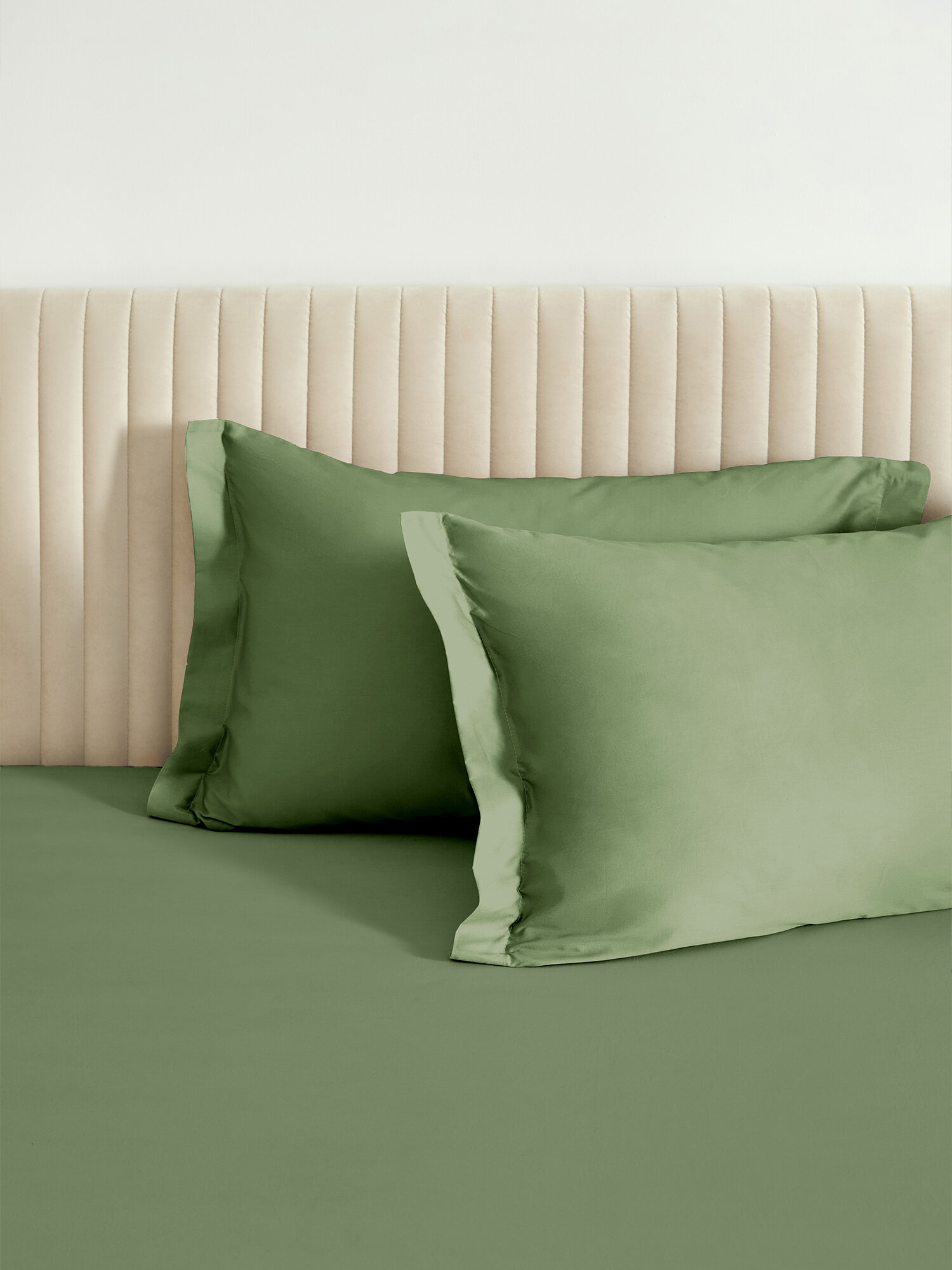 Комплект наволочек с ушками перкаль 50х70 (2 шт.) "Cozy Home" 86063-12 Jade Magic кол. Моноцвет/Only Color