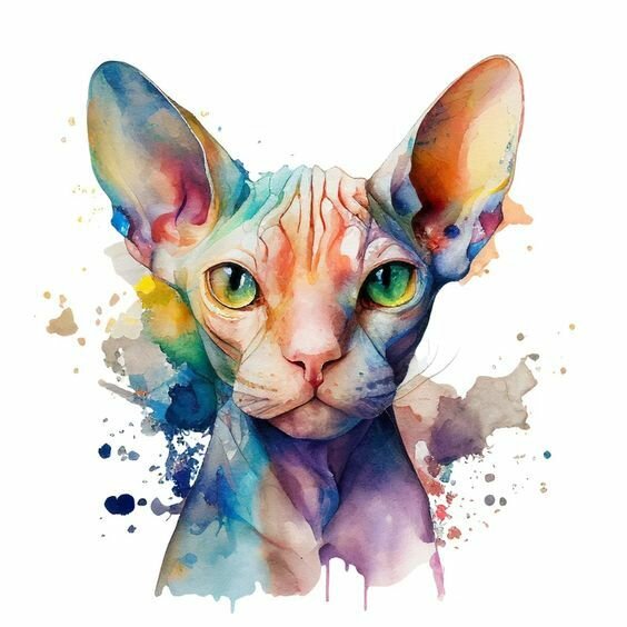 Алмазная Мозаика "сфинкс, Кот" 40*50 См, Безрамная, Идеальна Для Дома, Украшения, Подарков.